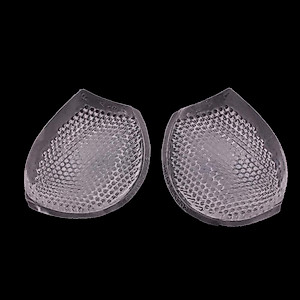 ericotry 1Pair Transparent Breathable Silicone Perforated Bra Inserts Booster Insert Pads Swimsuits Bikini Chest Pad Breast Pads for Women Lady Girls