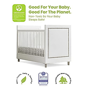 Delta Children Simmons Kids Avery 3-in-1 Convertible Crib with Toddler Rail, Greenguard Gold Certified, Bianca White…