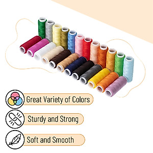 Mr. Pen- Sewing Threads Kit, 24 pcs, 92 Yards per Spool, 24 Colors Polyester Threads for Sewing, Sewing Thread, Thread for Sewing, Sewing Threads for Sewing, Polyester Thread