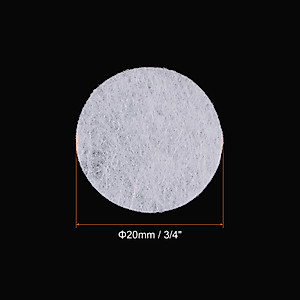 HARFINGTON 100pcs Round Felt Circles, 20mm 3/4" Pre Cut Felt Craft Pads Non-Woven Mini Felt Fabric Circles for DIY Sewing Handcraft Cut Projects Craft Finishing, White