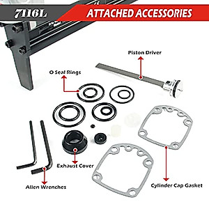 Dongya 7116L Pneumatic Upholstery Stapler with Long Nose, 22 Gauge 3/8'' Crown, 1/4''to 5/8'' 3/8'' Length Fine Wire Crown Stapler, Air Power Staple Gun for Furniture & Wood & Upholstering