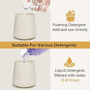Foaming Soap Dispenser - 12 Oz Ceramic Soap Dispenser with Pump, Liquid Hand soap Dispenser for Bathroom & Kitchen, Refillable Lotion Dispenser