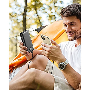 VEEKTOMX Portable Charger 30000mAh Power Bank QC 3.0 Fast Charging and PD 20W External Battery Pack with 4 Outputs & 2 Inputs USB C Portable Phone Charger for iPhone Samsung Galaxy iPad Tablet etc.
