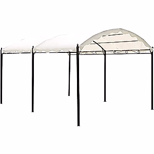 Carport Shelter with Removable Cover, Car Canopy Portable Garage with Anchor Kit, Outdoor Party Gazebo, 154.3" L x 115.4" W x 100.8" H (White)