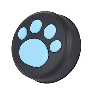 Hakeeta 4 PCS Replacement Cute Cat's Paw Silicone Controller Joystick for PS3/PS4 Thumb Stick Joystick Grips for Switch Pro/PS4/PS3/ONE/360 Handle 4 Colors (Blue)