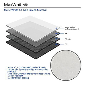 Elite Screens Tripod Series, 119-INCH 1:1, 16:9, 4:3, Adjustable Multi Aspect Ratio Portable Indoor Outdoor Projector Screen, 8K / 4K Ultra HD 3D Ready, US Based Company 2-YEAR WARRANTY, T119UWS1, Black