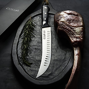 Cutluxe Cimeter Knife & Boning Knife– Forged High Carbon German Steel – Full Tang & Razor Sharp – Ergonomic Handle Design – Artisan Series