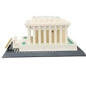 The Lincoln Memorial Building Blocks Toy Bricks Well Detailed Set Architecture Toy Gift for Adults and Teens Washington DC Bricks Modular Set with Memorial Sign Marker for Teens and Adults