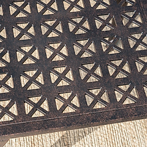 Christopher Knight Home Kai Outdoor 18" Cast Aluminum Side Table, Bronze Finished