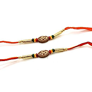 Set of Two Om Design, Rakhi thread, Raksha bandhan Gift for your Brother Vary Color.