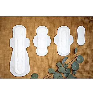 L. Chlorine Free Maxi Pads Extra Long Overnight Absorbency with Wings, Organic Cotton, Free of Chlorine Bleaching, Pesticides, Fragrances, or Dyes, 20 Count