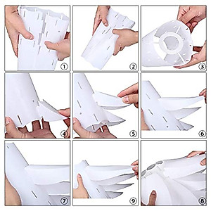 DIY Kit Lotus Chandelier IQ PP Pendant Lampshade Suspension Ceiling Pendant Chandelier Light Shade Lamp for Holiday,Living Room,Bedroom,Study,Dining Room Decor Lighting