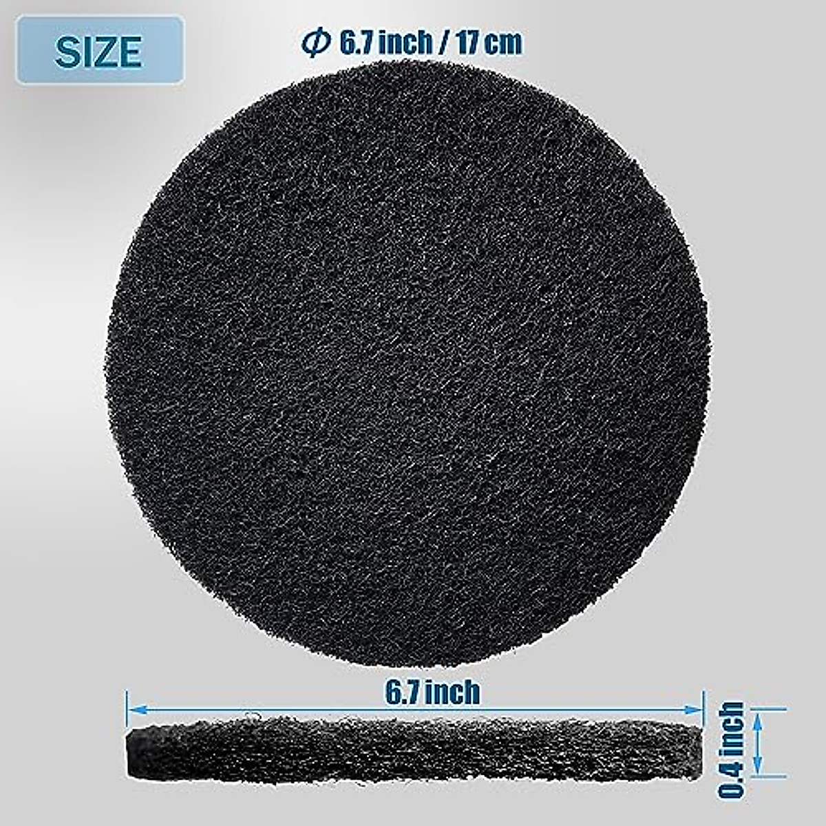 12-Pack 6.7" Compost Bin Odor Absorbing Filters, Activated Charcoal Deodorizer for 1 Gallon, 1.5 gallons and 1.8 gallons Compost Buckets, Countertop Compost Pails and Recycle Bins