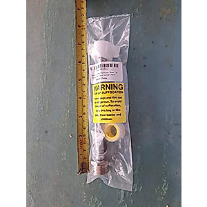 (1 pack) 6 inches Stainless Steel 7/8 male 7/8 female Extension Hose BRAIDED Solid seat with hard access Handheld Spray Hand Easy to tight with plumbing tape (1)