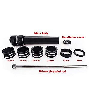 UPANBIKE Bike Stem Extender Bicycle Riser Adapter for Mountain Bike Road Bicycle(28.6mm*180mm,Black)