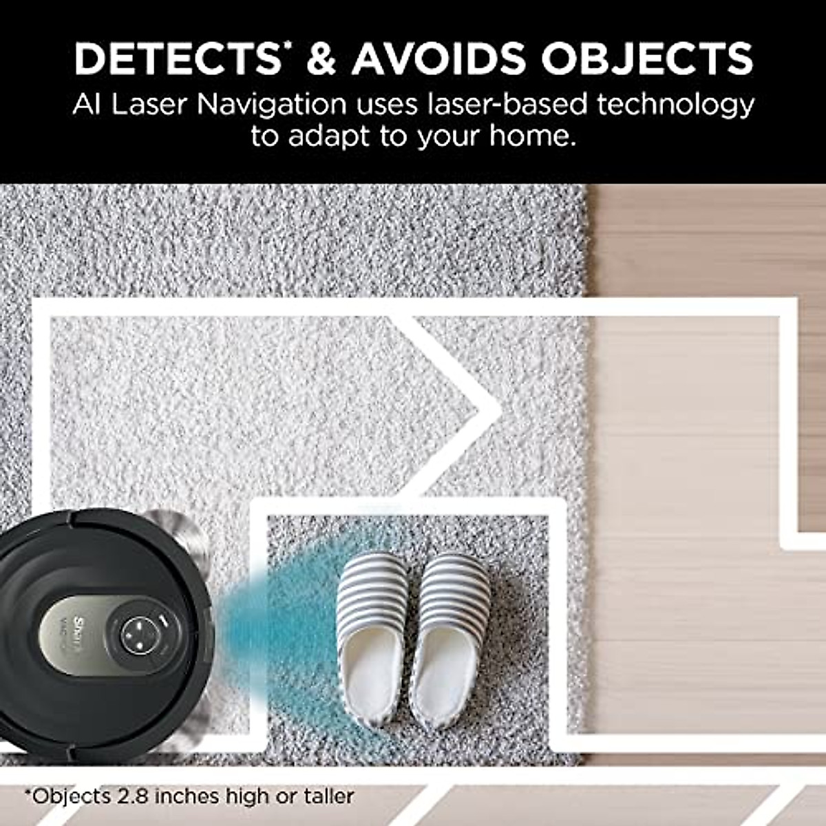 Shark AI Robot Vacuum & Mop, with Home Mapping, Perfect for Pets, Wifi, Works with Alexa, Black/Gold (AV2001WD)