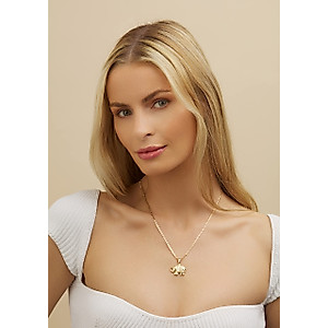 Barzel 18K Gold Plated Elephant Necklace with Flat Marina Chain – Made in Brazil (24.00)