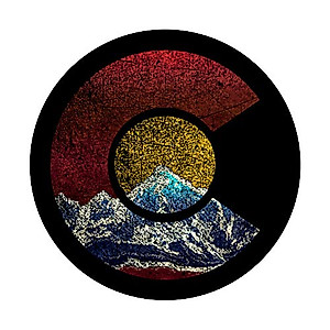 Colorado Flag Mountain Scene PopSockets PopGrip: Swappable Grip for Phones & Tablets