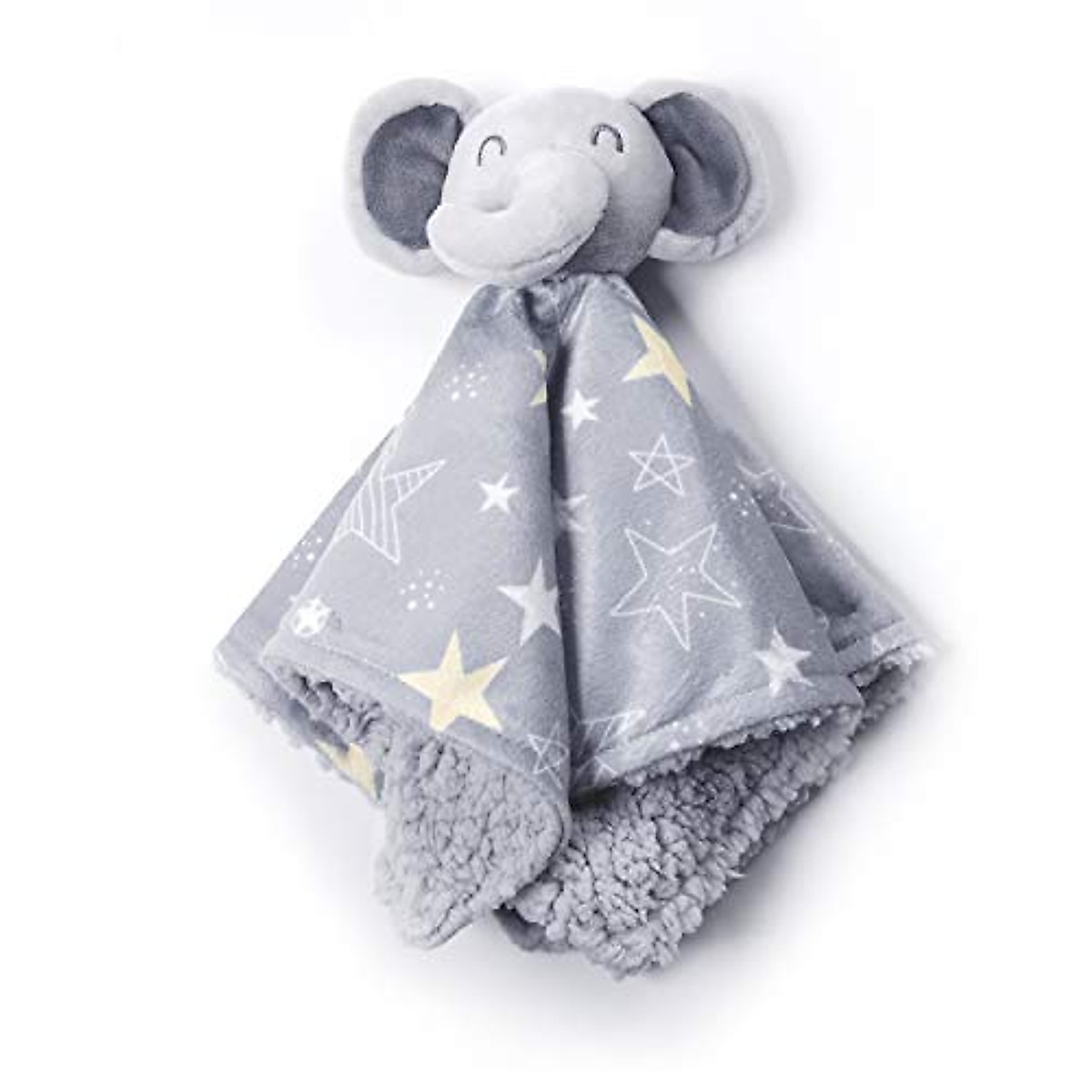 Tadpoles Stroller Blanket and Lovie Set Elephant, Stars, Unisex, Girls, Boys, 2 Piece, Grey