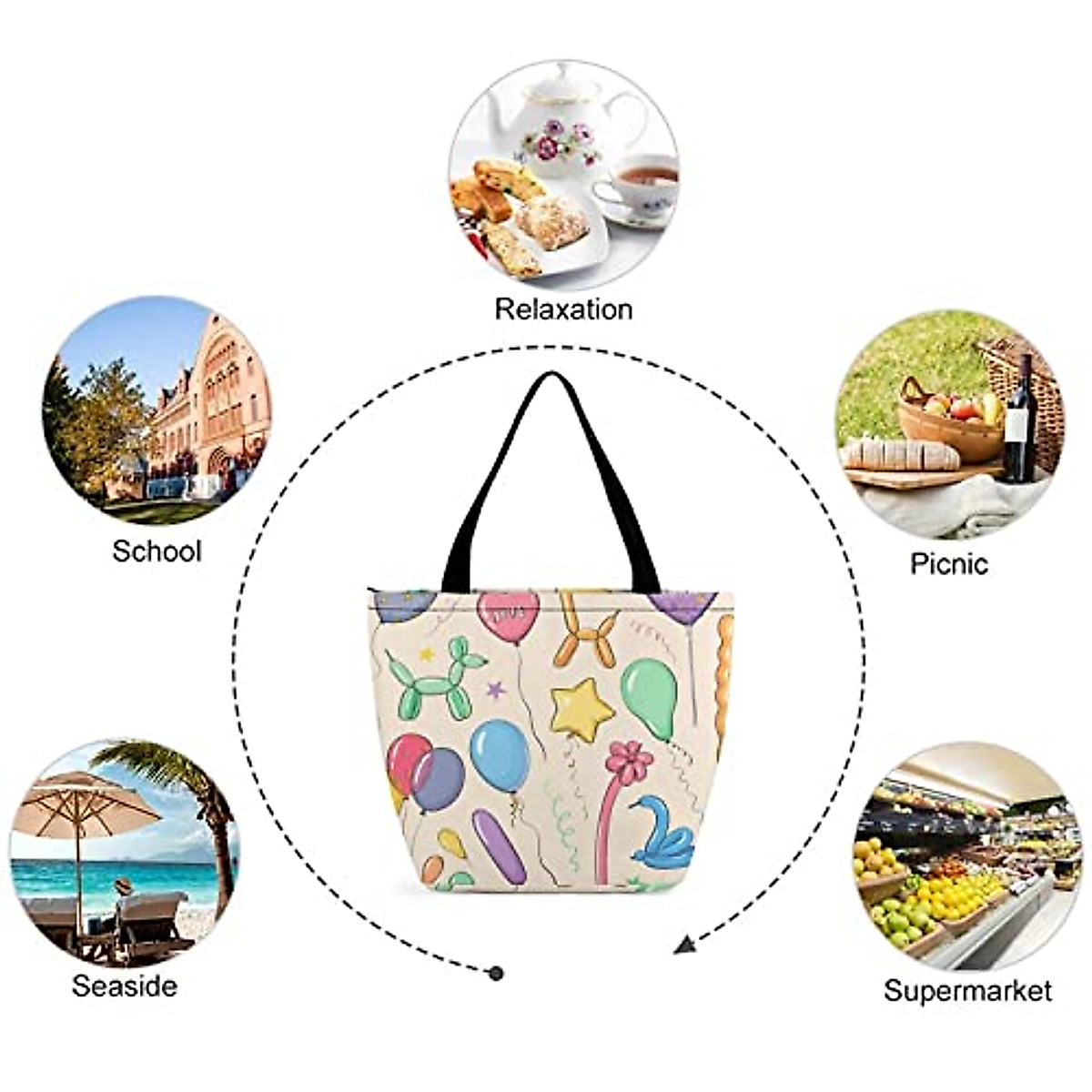 Wangsxing Handbag Women Balloon Animal Shopping Tote Shoulder Bag