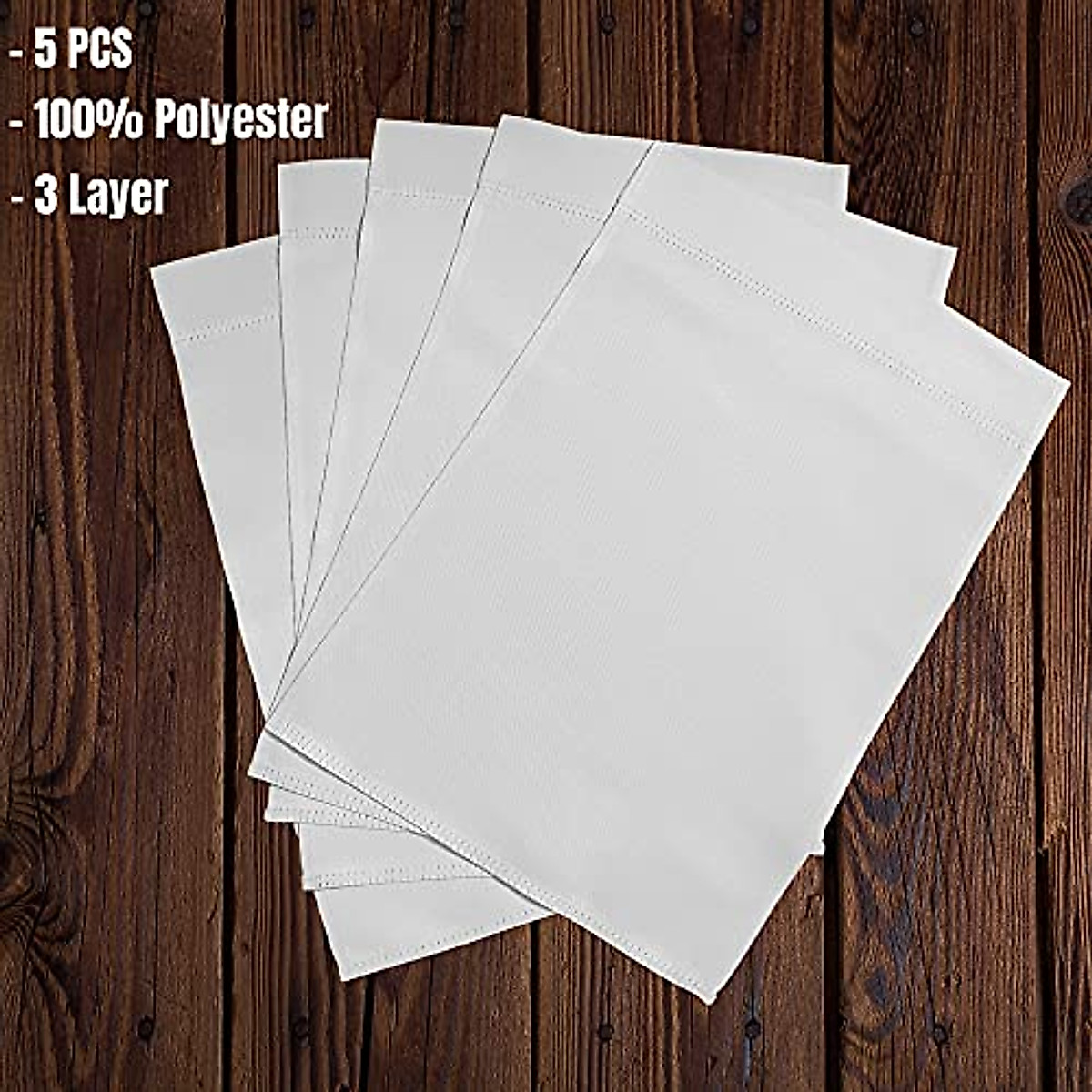 5 Pcs Sublimation Blank Garden Flags 100% Polyester 3 Layer Double-Sided Ready for Printing Garden or Lawn Banner | 12x18in DIY Vinyl or Dye Sublimation Blank Flags Pack of 5