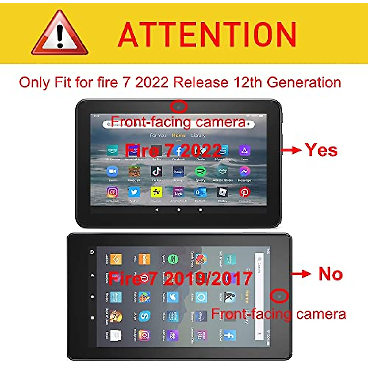 Famavala Folio Case Cover for All-New Fire 7 Tablet (12th Generation, 2022 Release) Not Fit for 7th/9th Genration (Blugaxy)