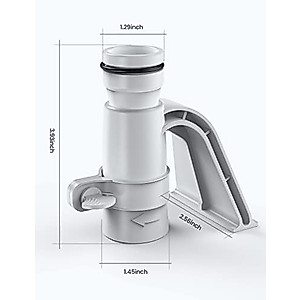 POOLHACKER Pool Pipe Holder, 2 Pieces 1/4 inch Water Hose Support Brackets with Clamp Mount for Above Ground Swimming Pools for intex