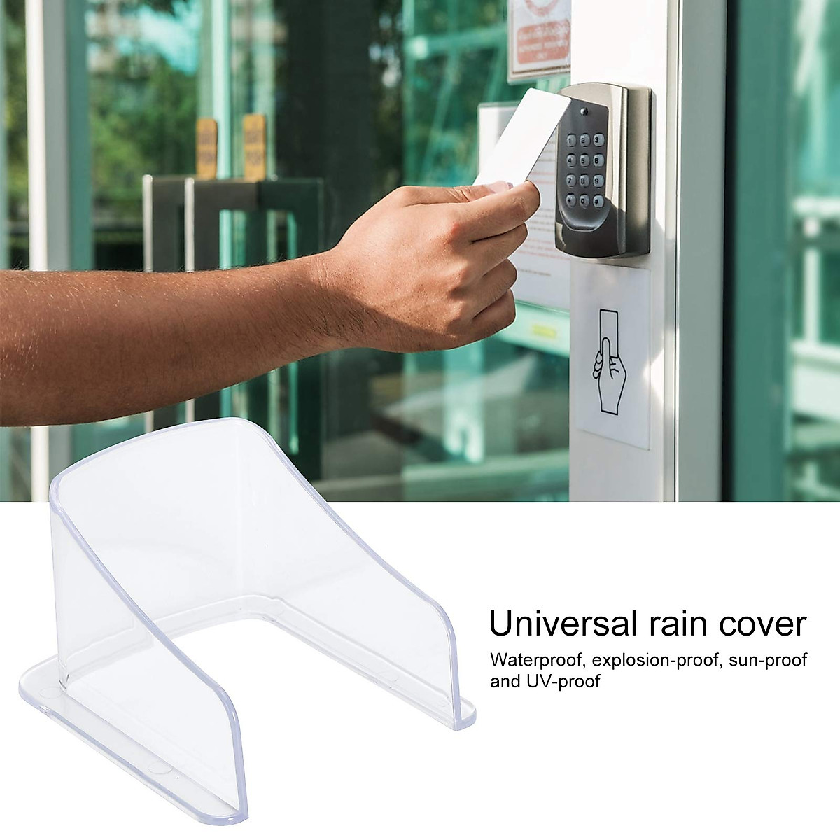 Liyeehao Waterproof Access Control Cover, Long-Term Use Safe Doorbell Rain Cover, Rain Cover, Plastic for Doorbells Villas