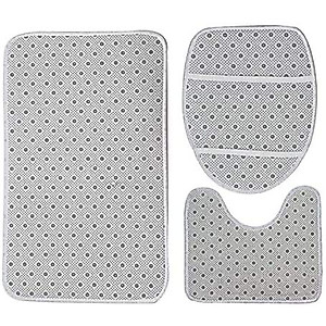 MOUMOUHOME Black Bathroom 4 Pieces Golden Lotus Curtain Flower Rugs 3D Black/White Yin Yang Tai Chi Shower Curtain Sets Flannel Toilet Lid Cover Bath Mat Contour Mat Polyester Shower Curtain