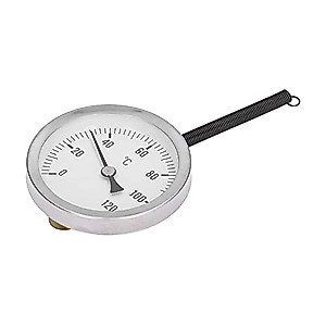 Household Garden Products 63mm Grill Thermometer Stainless Steel Bimetallic High Accuracy 0‑120℃ Easy Reading BBQ Thermometer for Machine