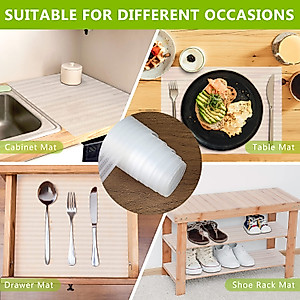 Anze Shelf Liner Non Adhesive Refrigerator Mats Washable, No Odor Plastic Pantry Liners, Wire Shelf Paper & Drawer Liner for Cupboard,Kitchen Cabinets, Bathroom Shelves, Shoe Rack