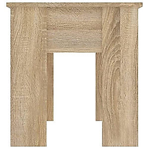 QJBSAVVA Coffee Table Sonoma Oak 39.8"x19.3"x20.5" Engineered Wood,Nightstand Industrial Tables Side Tables Sofa Table Suitable for Meeting Rooms, Reception Rooms, Offices