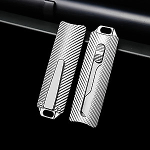 Tenchilon TK36 Quick Change Blades, Compact Titanium Handle Retractable Box Cardboard Cutter Precision Craft Utility Knives For Office Home Arts