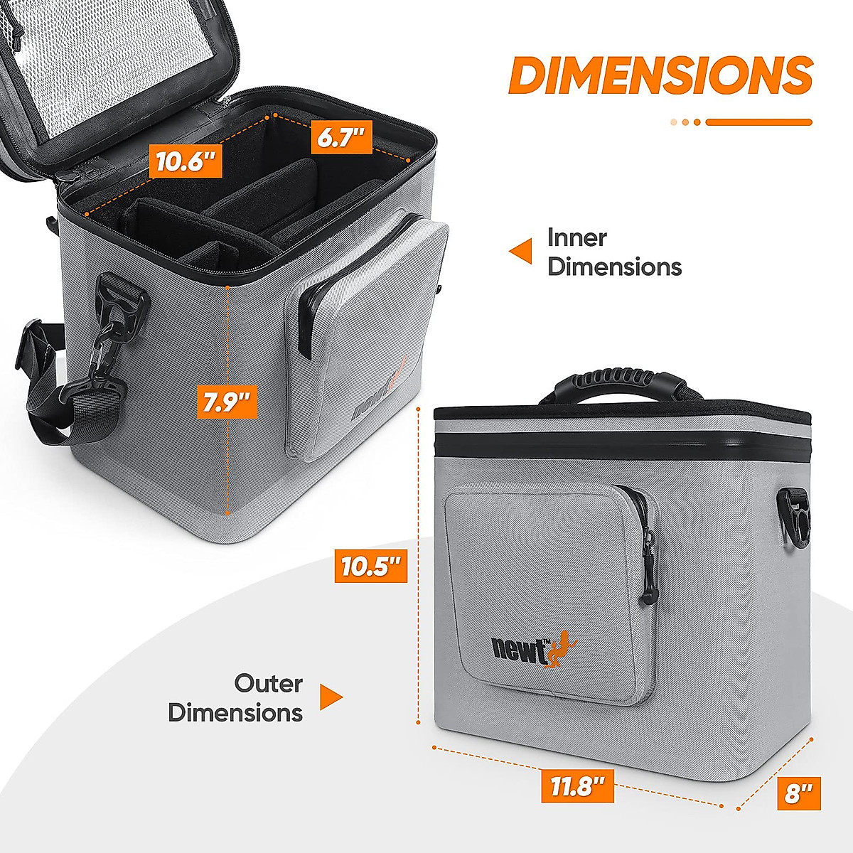 COOS BAY NEWT Fully Waterproof Padded Camera Shoulder Bag with Leak-Proof Zipper, High-Frequency Welded Seams and Removable Padded Inserts. Holds a Single DSLR or Mirrorless Digital Camera