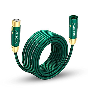 XLR Cable 25ft, NUOSIYA XLR Microphone Cable, XLR Male to Female Balanced Cable Gold Plated 3Pin, XLR to XLR Cable 22AWG Copper Wire, XLR Mic Audio Patch Cord, XLR Speaker Cable for Mixer, DMX, Record