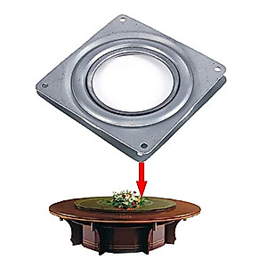 4 Inch Table Turntable Rotating Plate Display Base Stand Round Plate Display Base plategalvanized Steel Square Desk Tool Table Turntable Rotating Plate