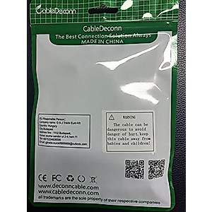 CableDeconn DisplayPort 1.4 to HDMI 2.1 8K Cable 2 m Converter 8K @ 30Hz 4K @ 120Hz Directional Compatible with DisplayPort PC and HDMI Displays