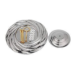 3 Tiered Serving Stand -Stainless Steel Cake Stand Fruits Desserts Buffet Plates Serving Tray Cupcake Stand for Wedding, Birthday Party & Tea Party Gift Christmas Decoration (Silver)