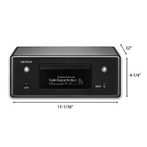 Denon Receiver RCD-N10 with Polk Audio Signature S10E Bookshelf Speaker (Pair) Home Theater Bundle