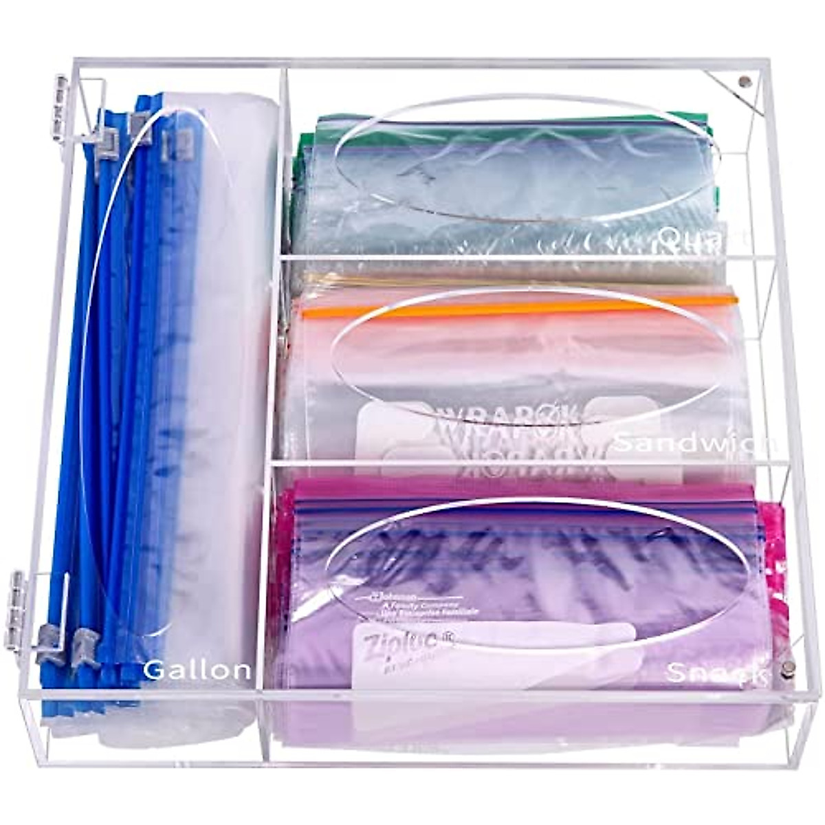 ABTIFFANY Ziplock Bag Storage Organizer, (ABT-1), 11.8x11.8x3