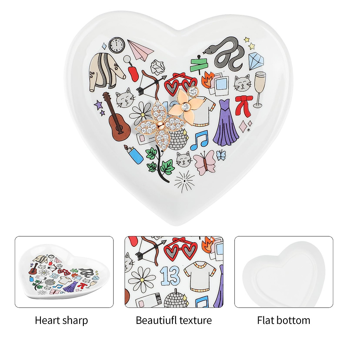 Sincerez Ring dish - gift, Music Merch, Singer Merchandise-Jewelry Dish for Rings, Necklaces, Earrings