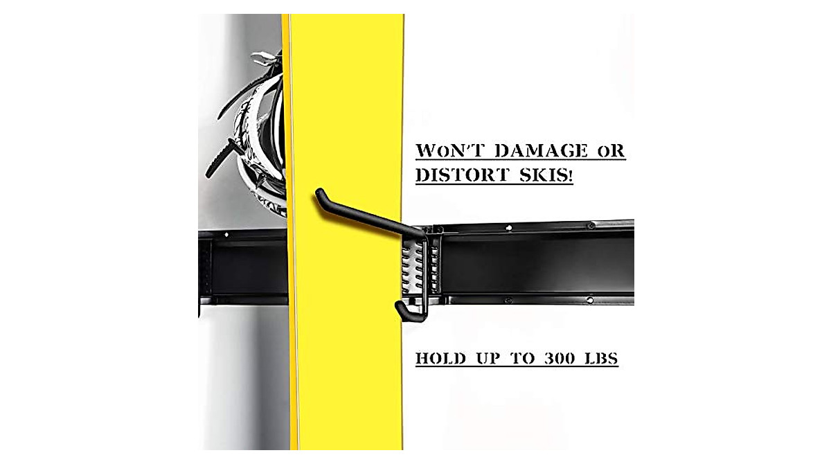 WALMANN Wall Mount Tool Organizer, Ski Wall Rack, Garage Storage Rack ...