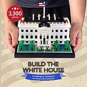 REVVIT Architecture White House Micro Building Blocks (2300 Pieces) Creative Building Set for Adults and Teens.