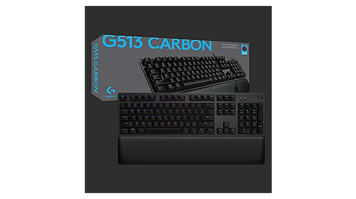 Logitech G513 Carbon LIGHTSYNC RGB Mechanical Gaming Keyboard with GX Red Switches - Linear ...
