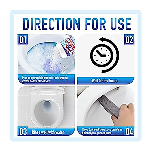 WUKALAKA Pumice Stone for Toilet Cleaning Bowl Stick, Pumice Stone Toilet Bowl Clean Brush, Powerfully Cleans Hard Water Rings, Calcium Buildup and Stains, Suitable for Cleaning Toilet, Bathroom
