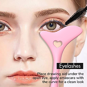 Eyeliner Stencils Wing Tips, Silicone Eyeliner Aid, Marscara Drawing Aid, Lipstick Wearing Aid, Face Cream/Mask Applicator, Easy Makeup Tool, Resusable