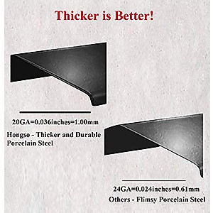 Hongso 3-Pack Porcelain Steel Heat Plates, Heat Shields Replacement for Select Chargriller 5030 Gas Grill, 16 9/16 inch Heat Tent, Burner Cover Replacement for Char-Griller Grill (PPC0033)