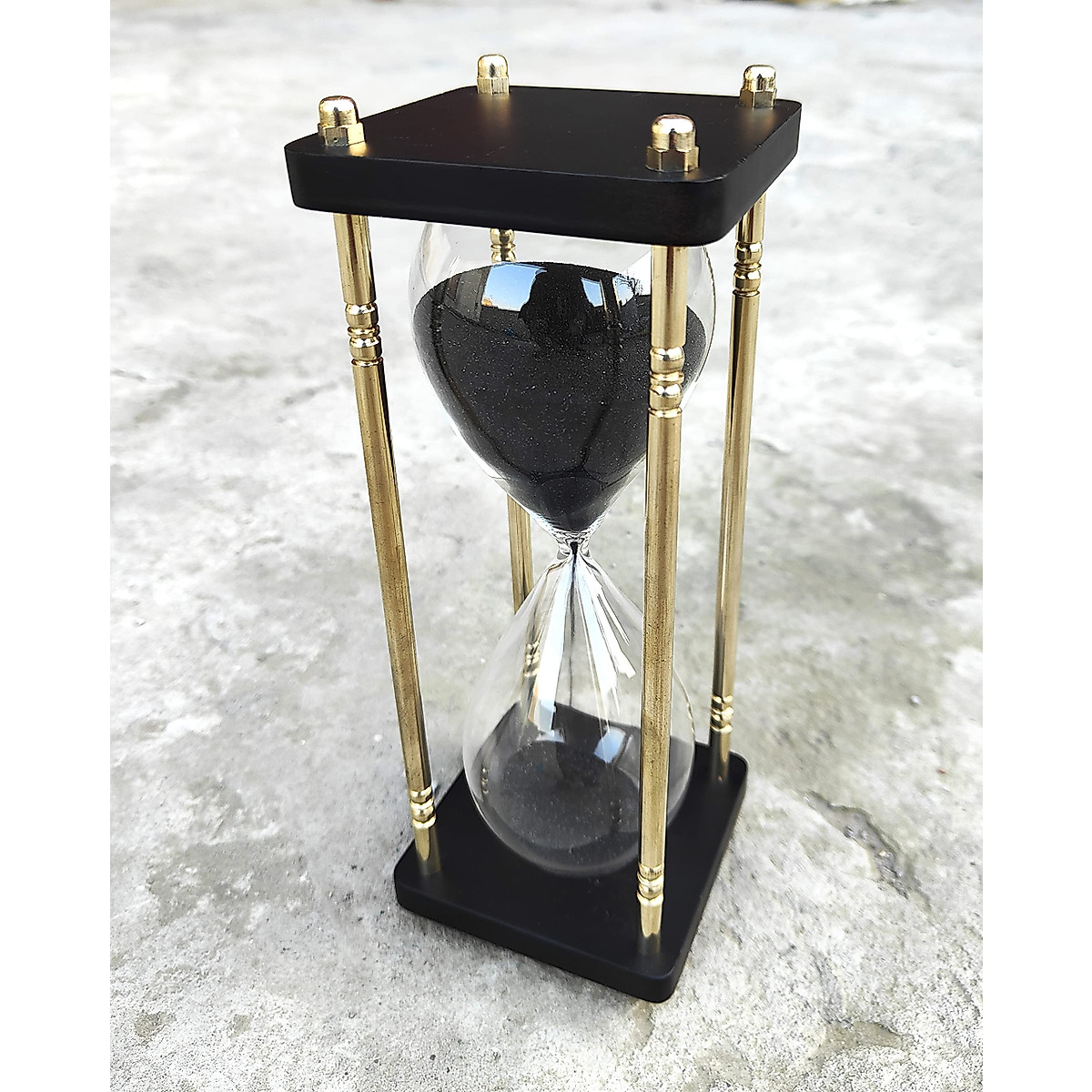 Karv Instruments Solid Brass Bars Decorative 15 Minutes Hourglass