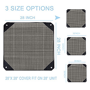 Air Conditioner Covers for Outside Units Central Top Universal Mesh Outdoor AC Unit Defender Heat Pump Conditioning Cover (32 x 32 inch), Black