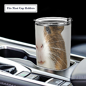 Yasala Tumbler Guinea Pig Cute Insulated Coffee Cup Beverage Container Office Travel Mug with Straw and Lid 20oz Holiday Back to School Gift